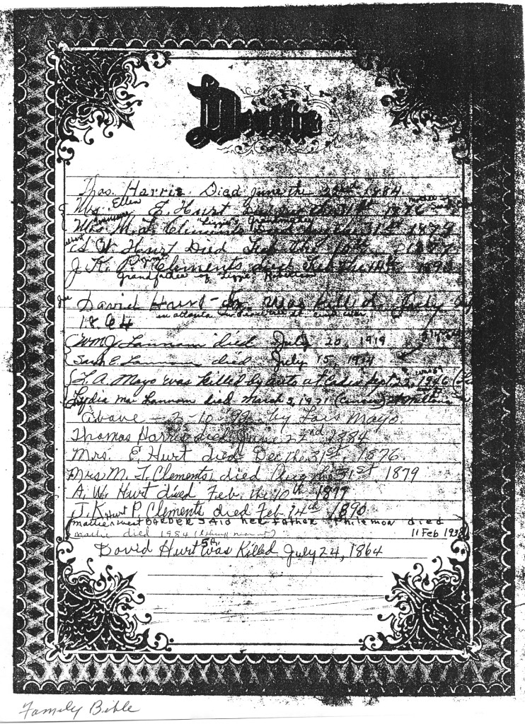 Hurt Family Bible – KarenFurst.com